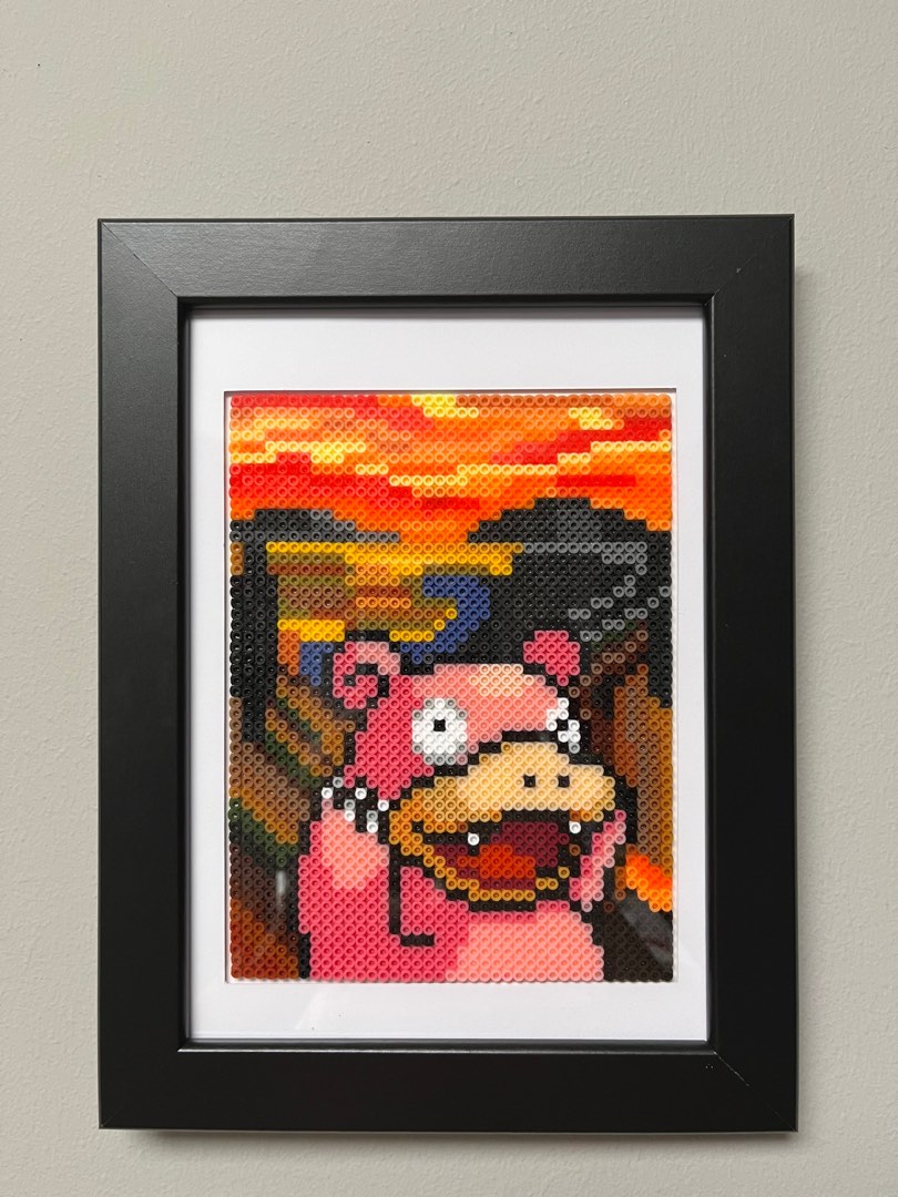 Pokémon Slowpoke Scream pixel perler art decor, Hobbies & Toys, Art ...