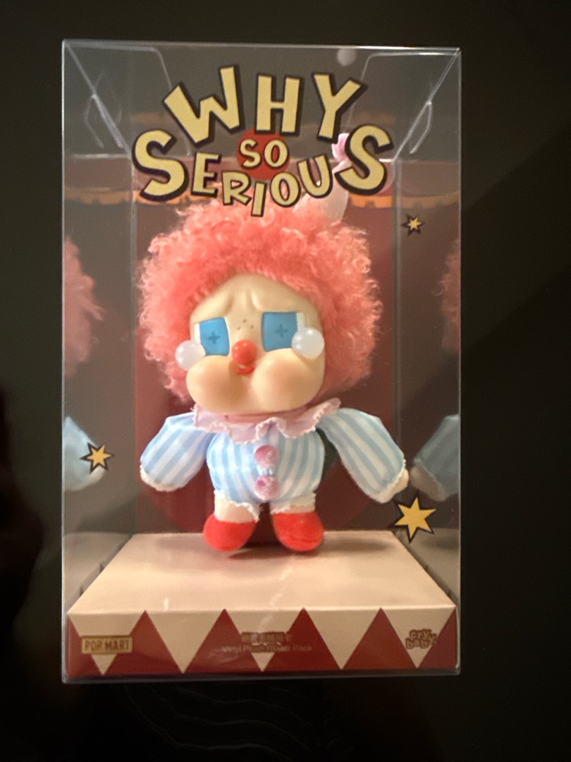 POP MART Crybaby Why So Serious Clown Figure, Hobbies & Toys, Toys ...
