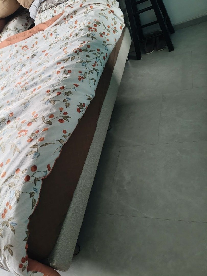 Queen Size Bed Frame with Headboard, Furniture & Home Living, Furniture ...