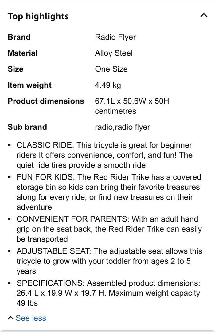 Radio Flyer Red Rider Tricycle, Sports Equipment, Bicycles & Parts ...