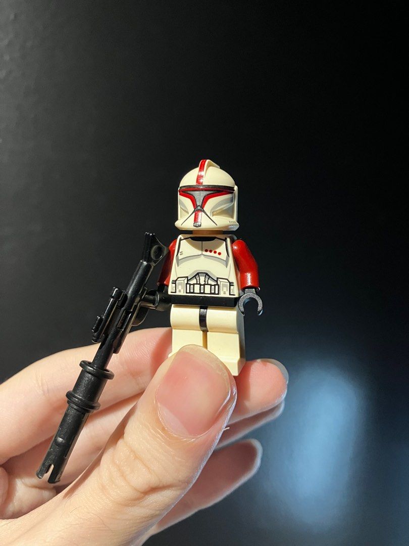 Rare Lego Star Wars The Clone Wars Red Clone Captain scowl S0492 ...