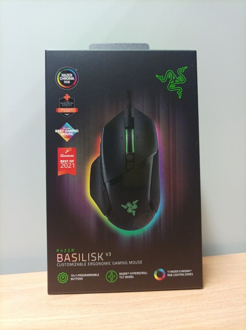 Razer Basilisk V3 customisable ergonomic gaming mouse, Computers & Tech ...