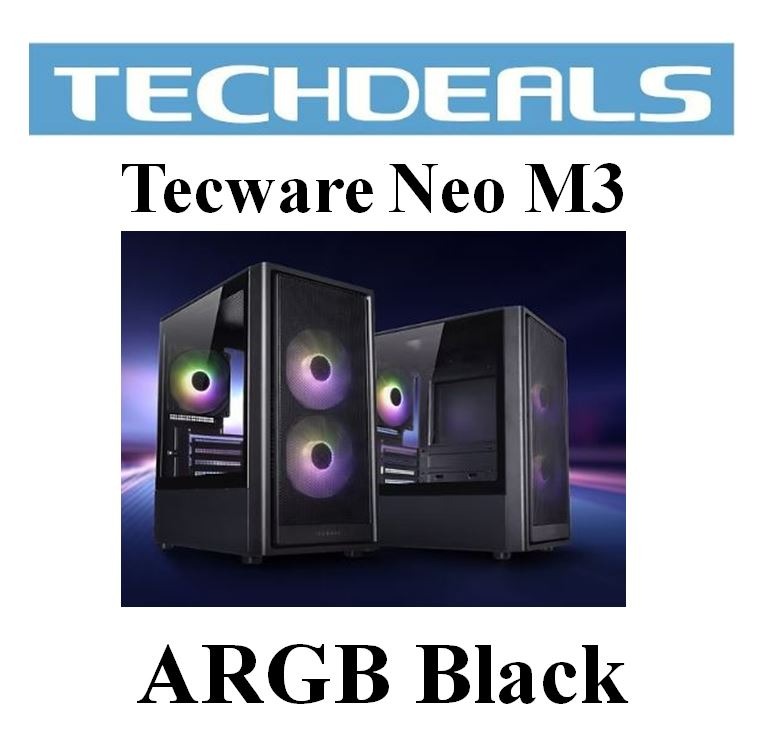 (Ready Stock) TecWare Neo M3 TG M-Atx 3x120mm ARGB Black ( TWCA-NEOM3 ...