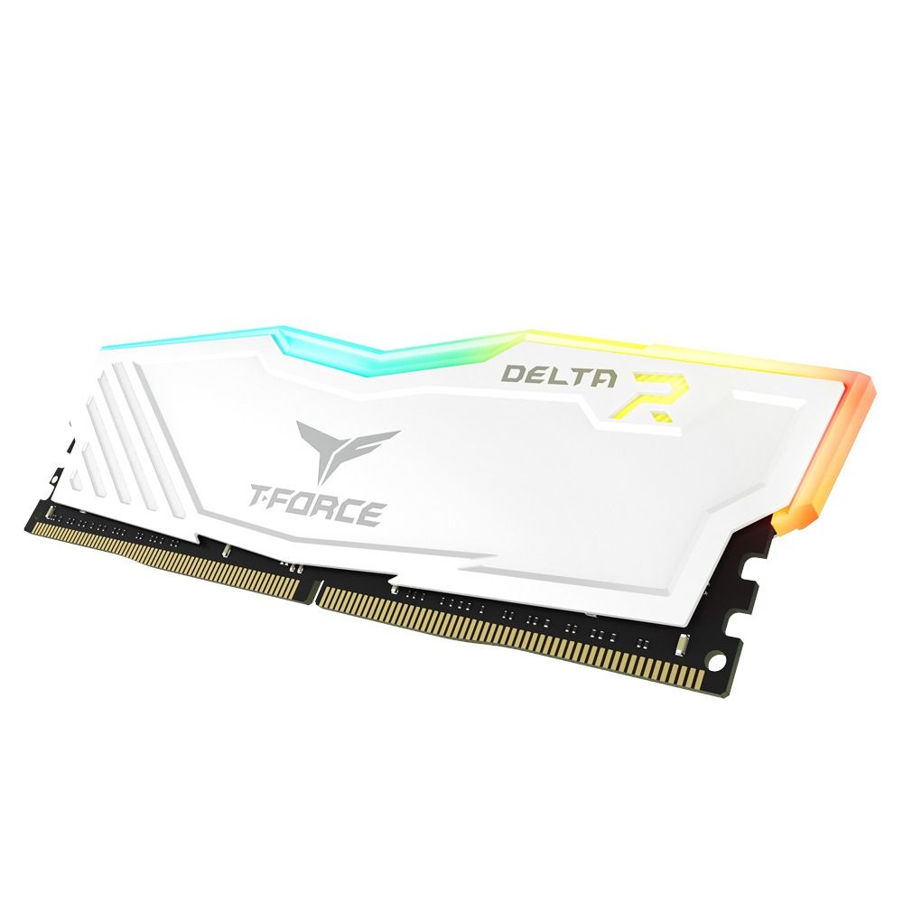 TEAMGROUP T-Force Delta RGB DDR4 16GB (2x8GB) 3600MHz Memory RAM (White ...