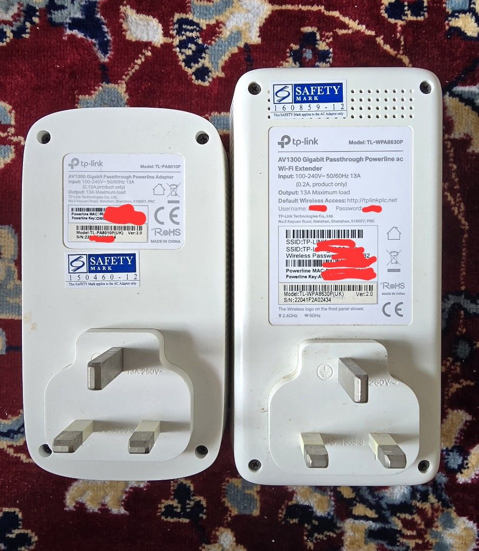 TP-Link AV1300 Gigabit Powerline Pass-through Extender, Computers ...