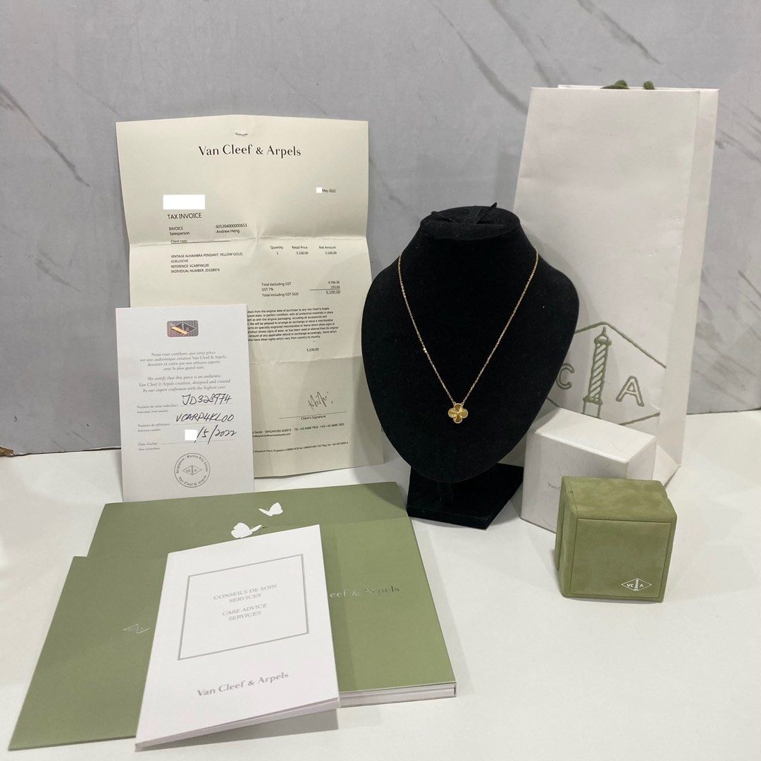 VAN CLEEF & ARPELS FINE JEWELRY VINTAGE ALHAMBRA YG 6.65G AU750 W ...