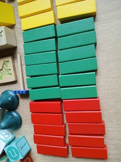 Wooden Building Blocks - Various Shapes & Colors, Hobbies & Toys, Toys ...