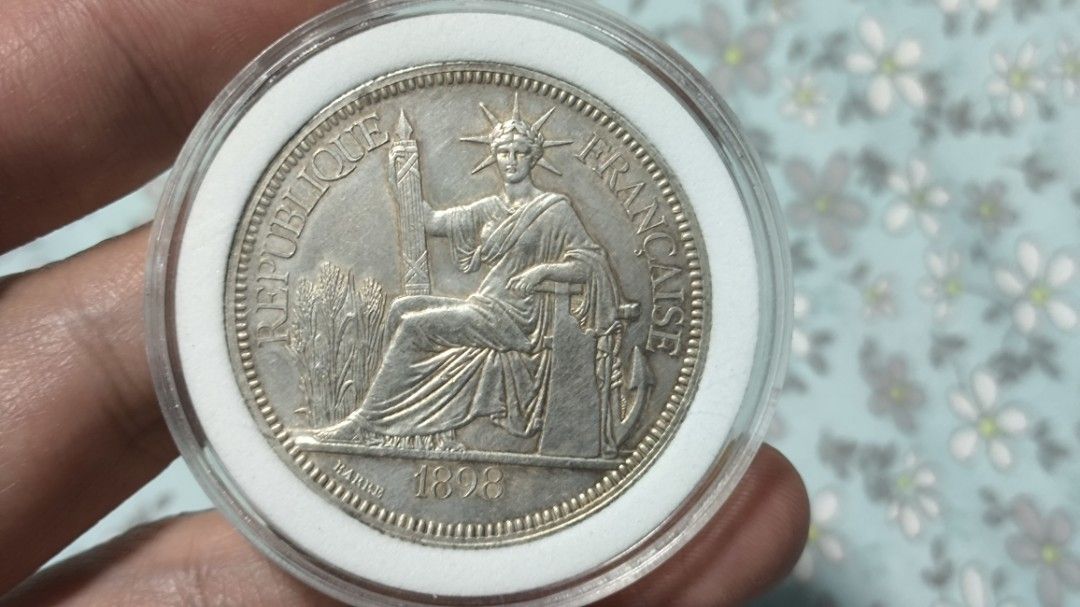 1898 French Indo-China Piastre Coin, Hobbies & Toys, Memorabilia ...