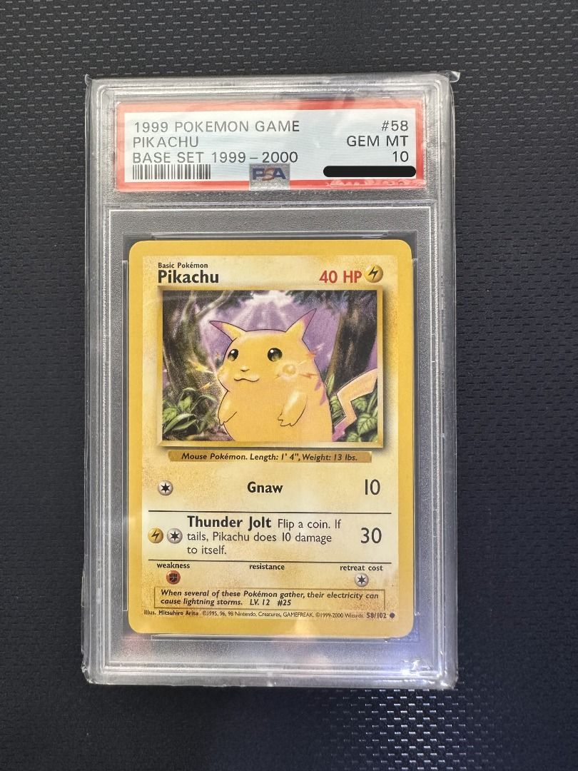 1999-2000 Base Set Pikachu #58 Psa 10, Hobbies & Toys, Toys & Games on ...