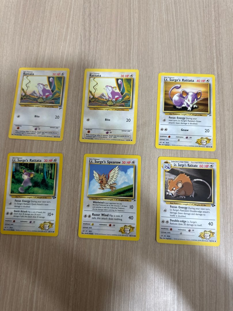 1st rate random pokemon cards (raticate is three dollars), Hobbies ...