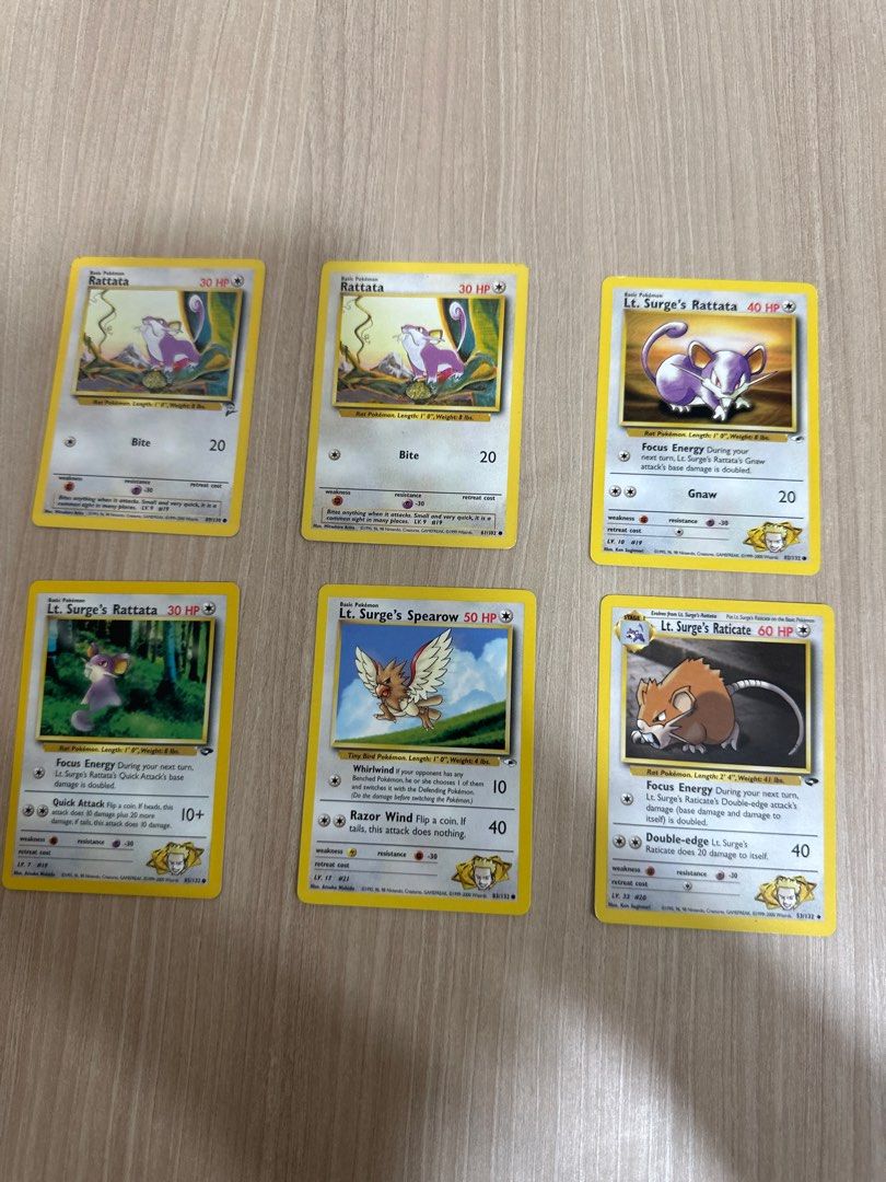 1st rate random pokemon cards (raticate is three dollars), Hobbies ...