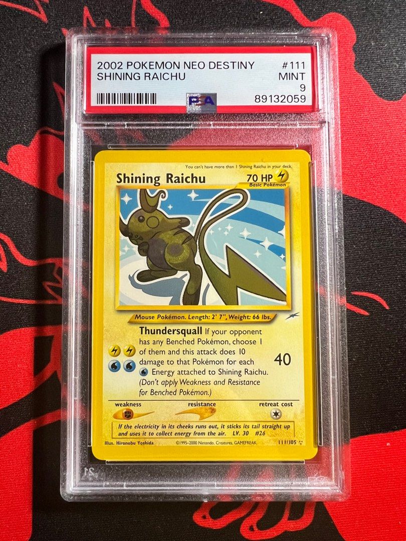 2002 Pokemon Neo Destiny Shining Raichu PSA 9 vintage, Hobbies & Toys ...