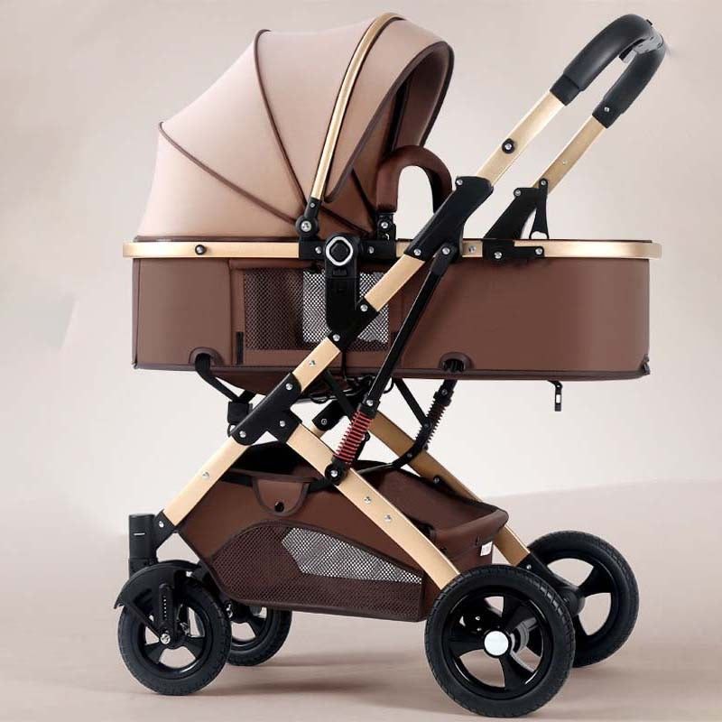 2 in 1 Baby Stroller with Balssinet Reversible Portable Standard Baby ...