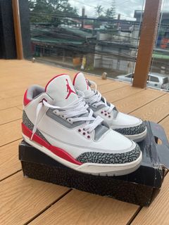Air Jordan 3 Retro Fire Red, Men's Fashion, Footwear, Sneakers on Carousell