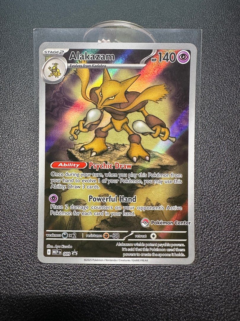 Alakazam Promo Pokemon Center, Hobbies & Toys, Toys & Games on Carousell