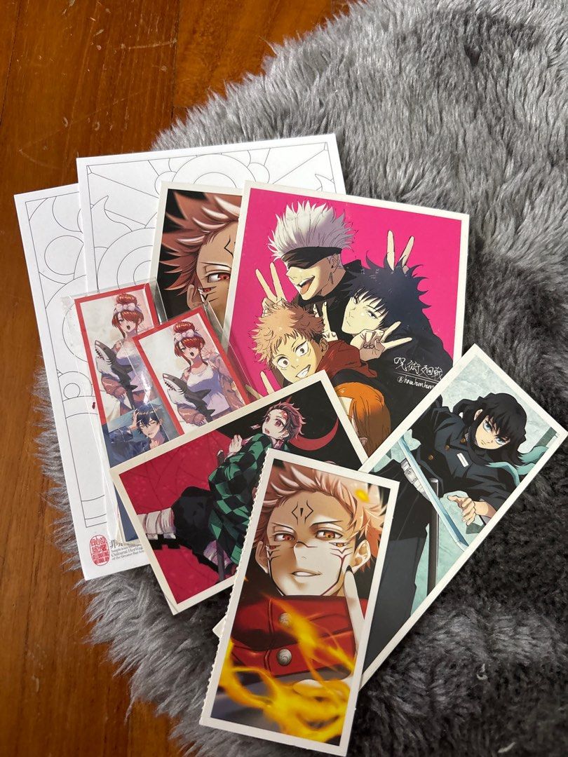(all for $2) Jujutsu Kaisen, demon slayer and chinese Postcards ...