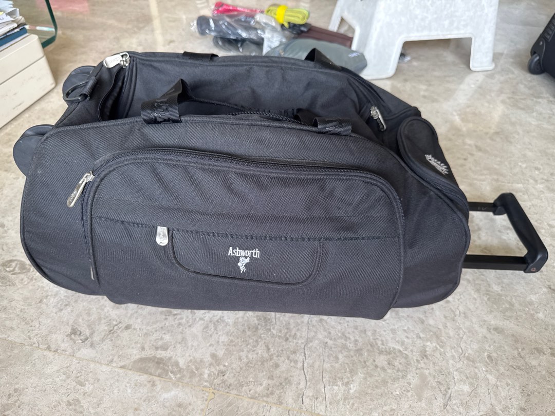 Ashworth Rolling Duffel Bag - Black, Sports Equipment, Other Sports ...