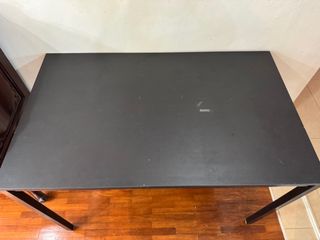 Compact Black Study Table, Furniture & Home Living, Furniture, Tables ...
