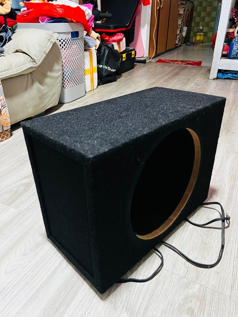 Black Subwoofer Enclosure - Empty Box, Audio, Soundbars, Speakers ...