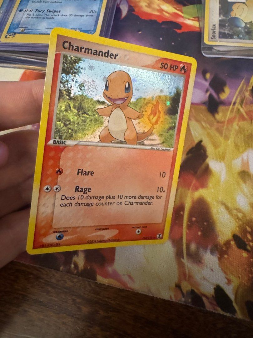 Charmander SECRET RARE 113 with swirl fire red leaf green vintage ...