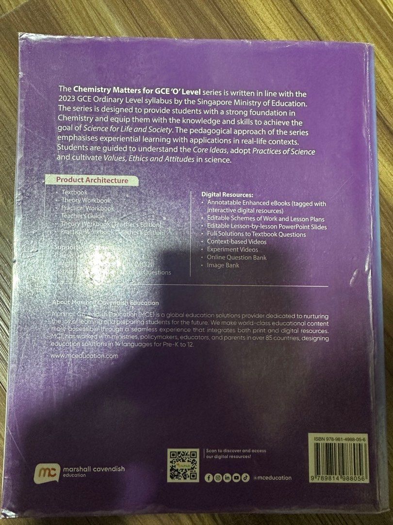Chemistry Matters GCE 'O' Level Textbook, Hobbies & Toys, Books ...