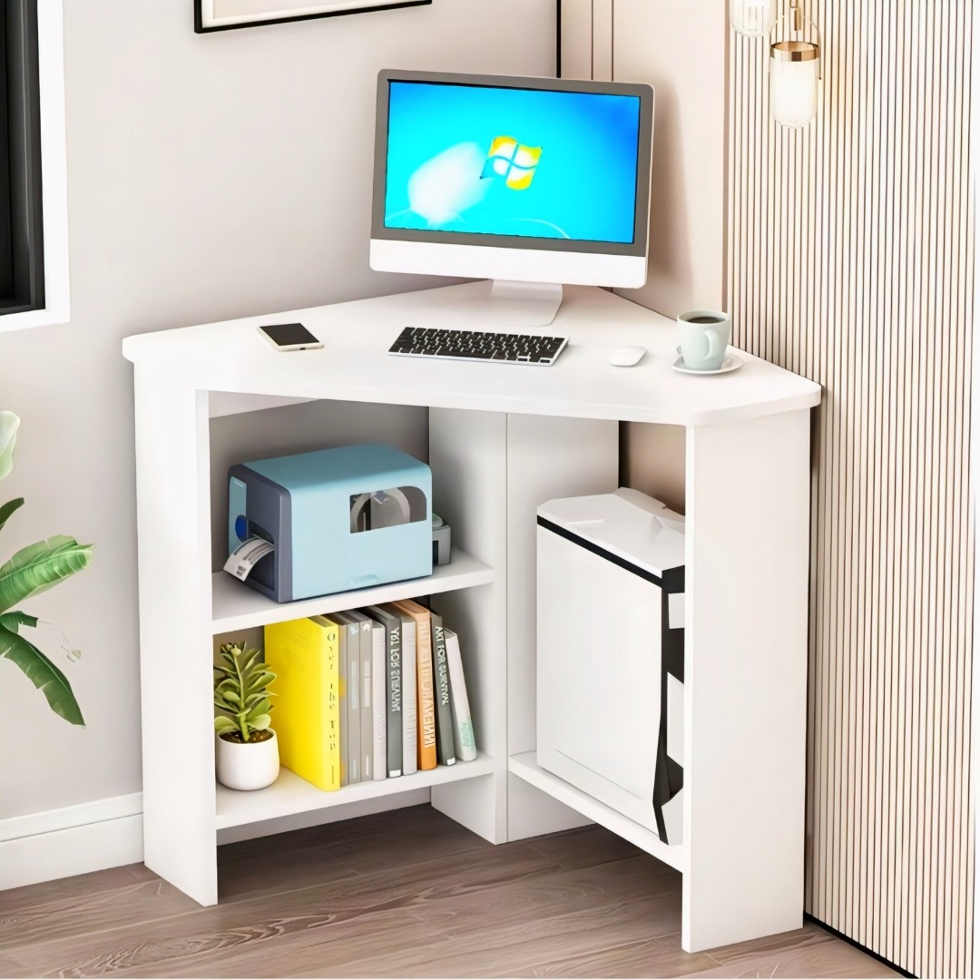Corner Study Desk | Compact Computer Table | Functional Workstation ...