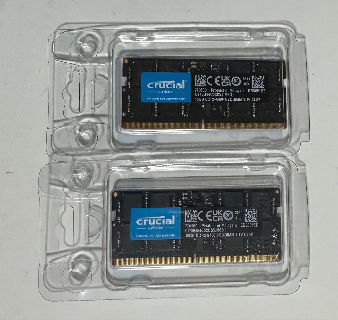 Crucial DDR5-6400 16GB CSODIMM RAM, Computers & Tech, Parts ...