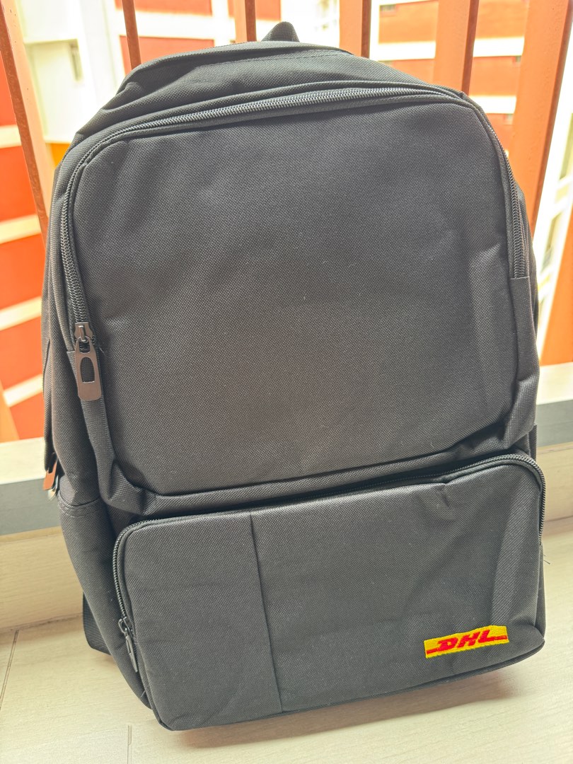 DHL Black Backpack, Men's Fashion, Bags, Backpacks on Carousell