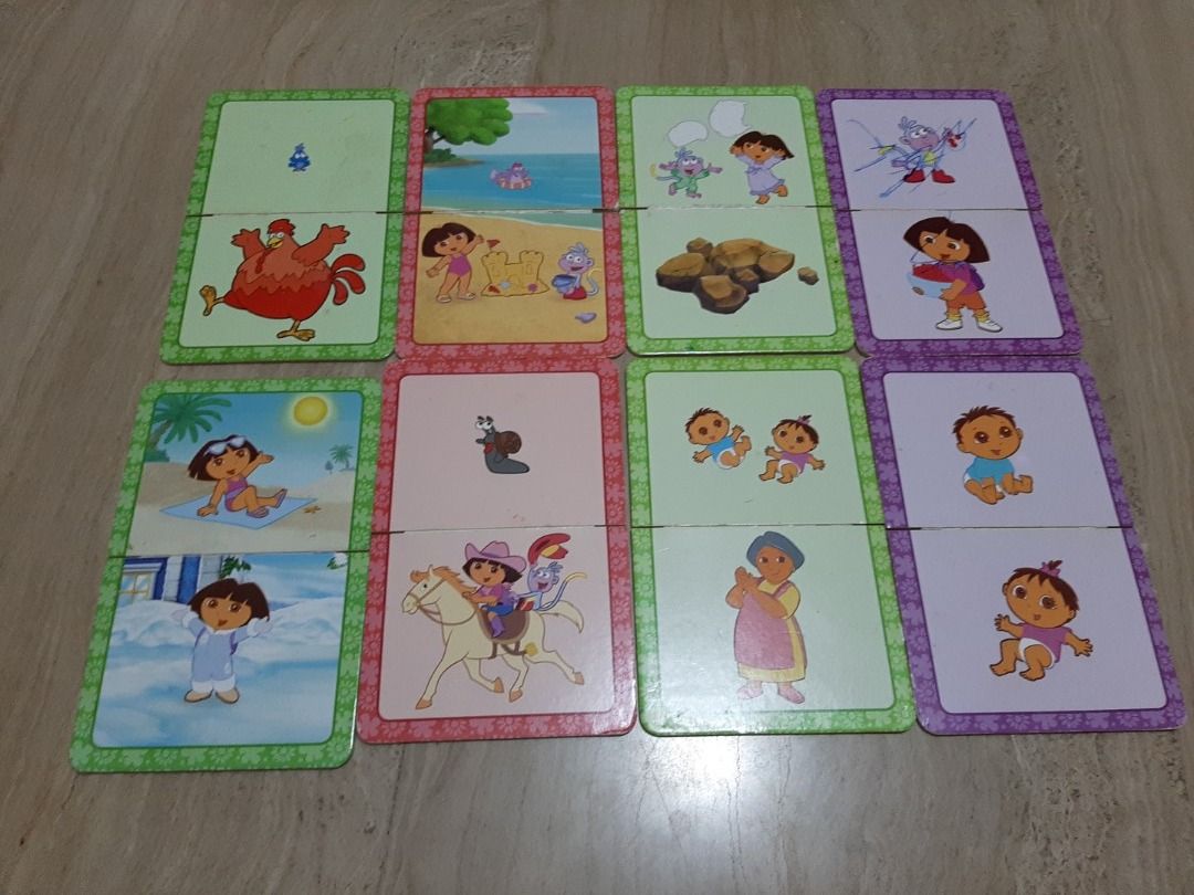 Dora cards (double-sided) "Opposites", Hobbies & Toys, Books ...