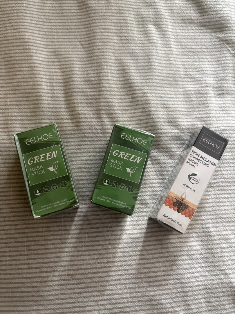 EELHOE Green Mask Stick & Skin Melanin Correcting Facial Cream, Beauty ...