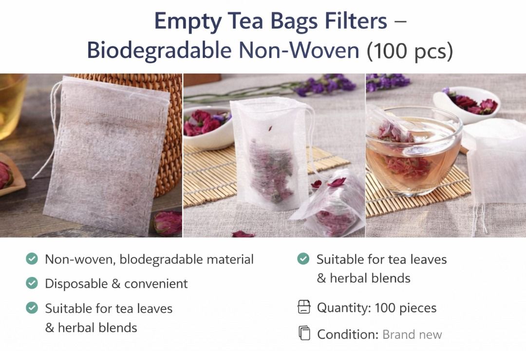 Empty Tea Bags Filters – Biodegradable Non-Woven (100 pcs), Furniture ...