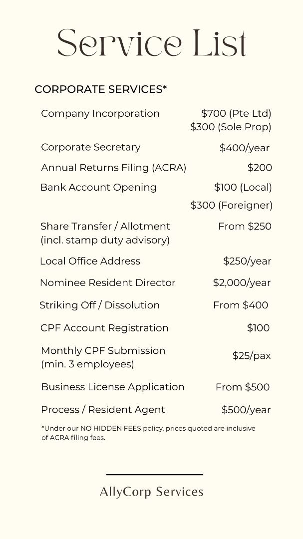 (EX-LAWYER) Company Incorporation, Secretary, Accounting, Tax, Annual ...