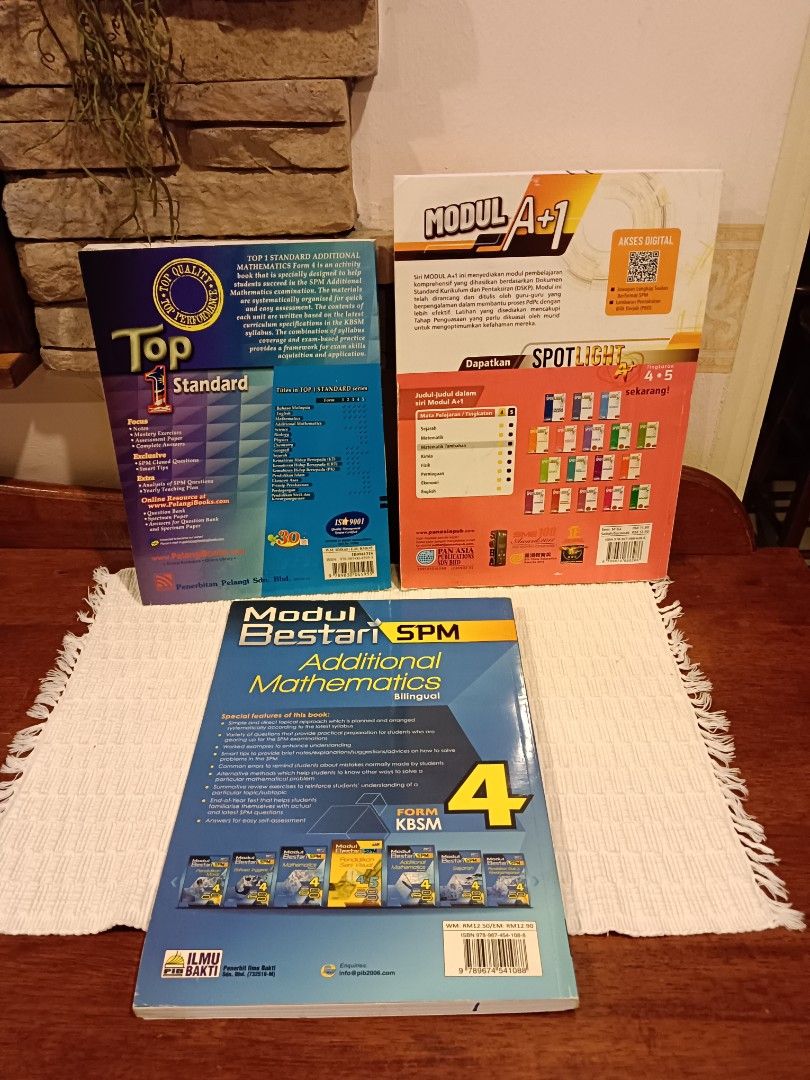 Book - Form 4 Additional Mathematics Textbook Set, Hobbies & Toys ...