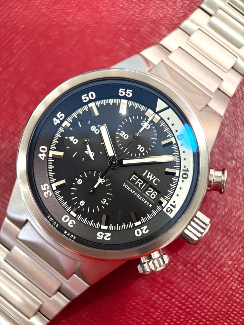 Full Set 2008 IWC Aqua timer Chronograph, Luxury, Watches on Carousell