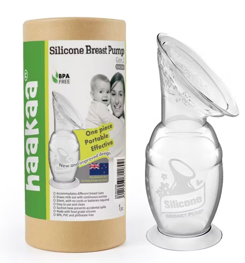 Haakaa Silicone Breast Pump Gen 2 with cap, Babies & Kids, Nursing ...