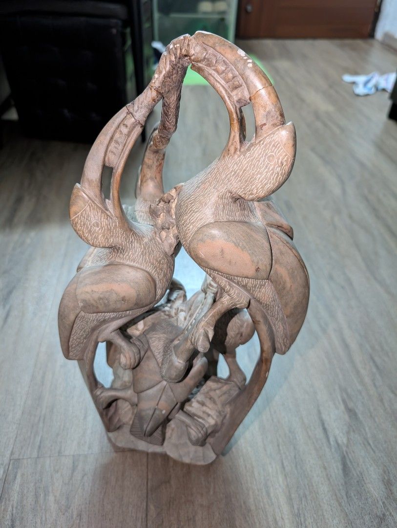 Hand-Carved Stone Bird Sculpture, Furniture & Home Living, Home Decor ...