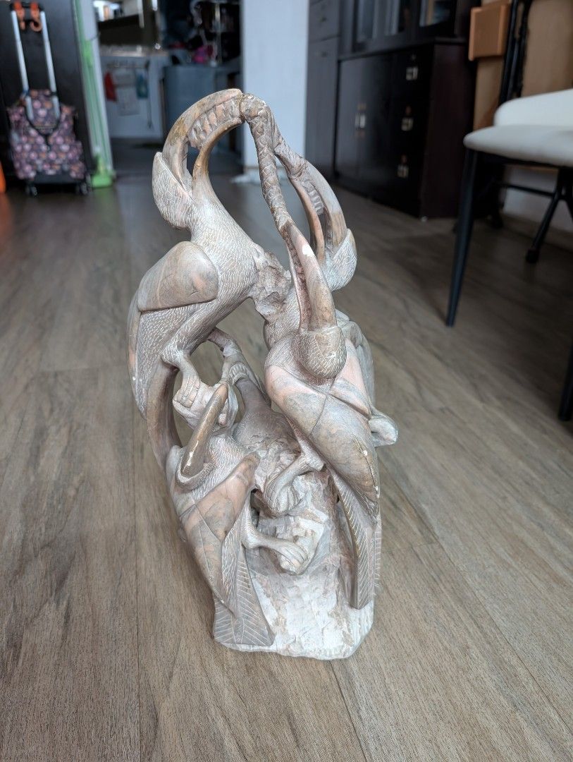 Hand-Carved Stone Bird Sculpture, Furniture & Home Living, Home Decor ...
