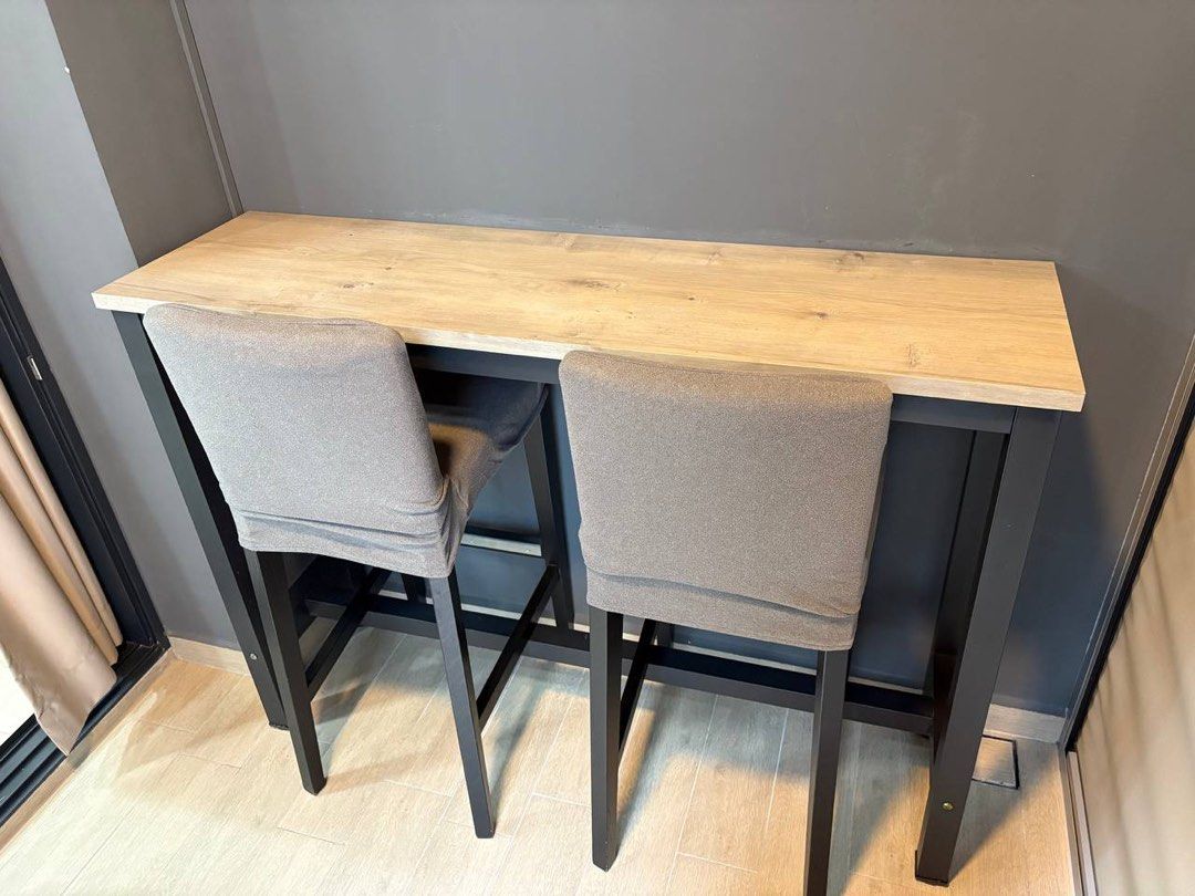 High tables & Chairs (1.4m x 0.4m x 1m), Furniture & Home Living ...