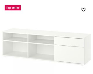 IKEA TV Console - White and Wood, Furniture & Home Living, Furniture ...