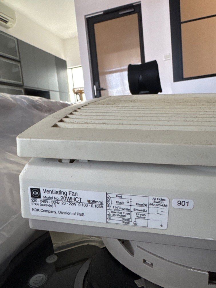 KDK Ventilating Fan Model 20WHCT, Furniture & Home Living, Lighting ...