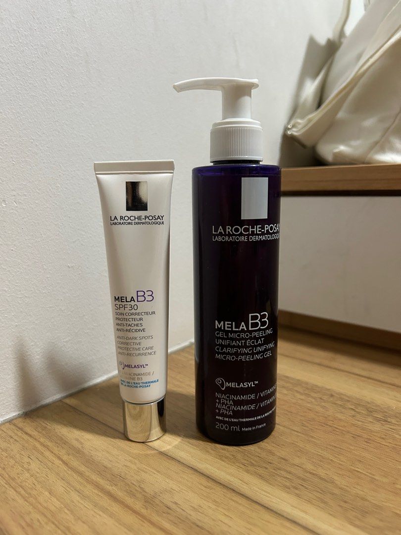 La Roche-Posay Mela B3 Gel Cleanser + Mela B3 SPF30 Cream, Beauty ...