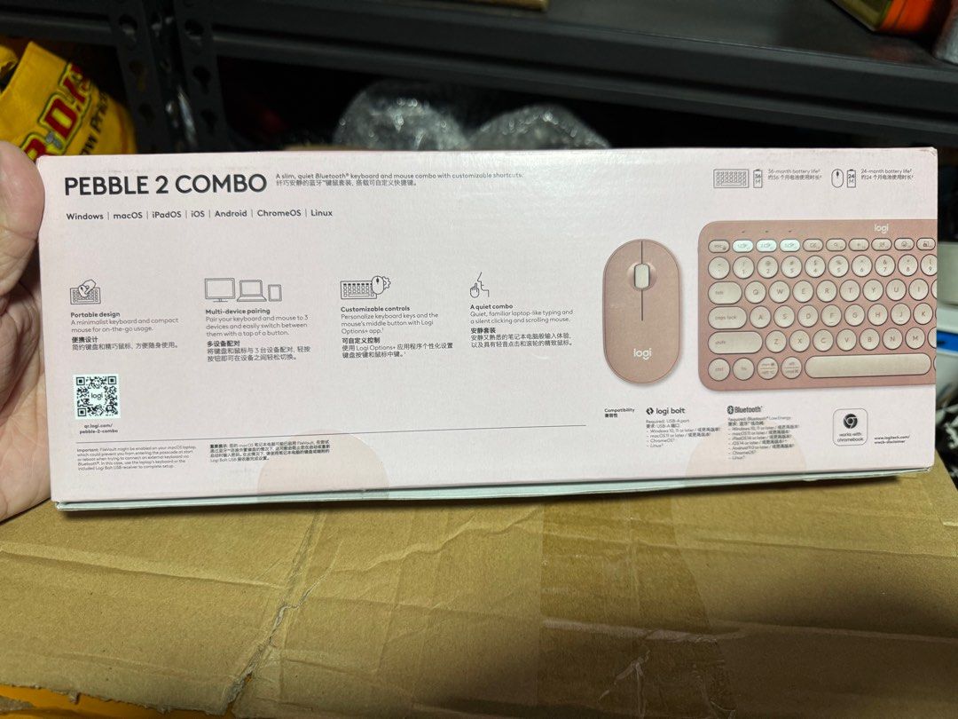 Logitech Pebble 2 Wireless Mouse Keyboard Combo M350s Pink, Computers ...
