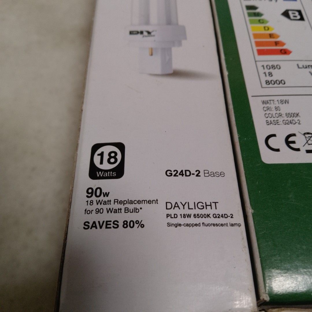MR DIY Premium PLD 18W Daylight Light Bulb, Furniture & Home Living ...