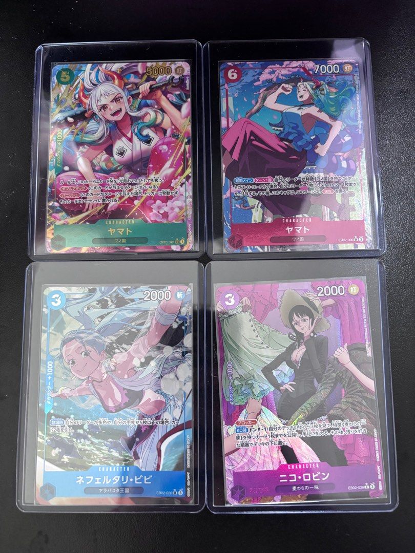 One Piece Card Game | Yamato, Nico Robin & Vivi AA, Hobbies & Toys ...