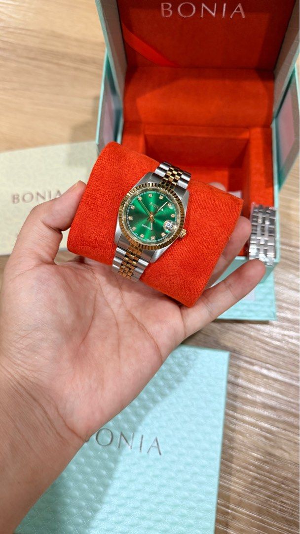 (Original) BONIA Ladies Watch with Green Dial, Women's Fashion, Watches ...