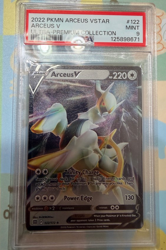 Pokemon Arceus VStar Arceus V Metal Card from UPC PSA 9, Hobbies & Toys ...