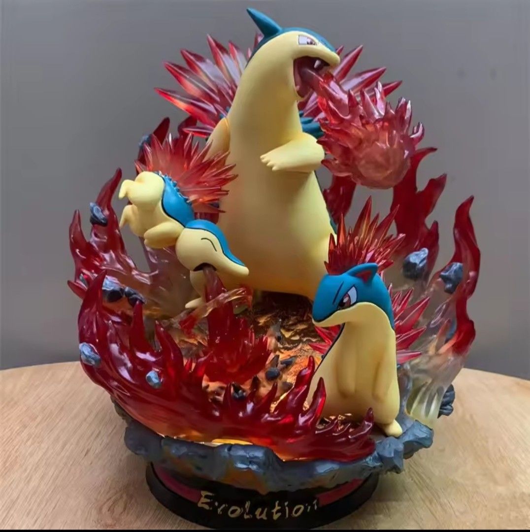 Pokemon Typhlosion Evolution Figure with light, Hobbies & Toys, Toys ...