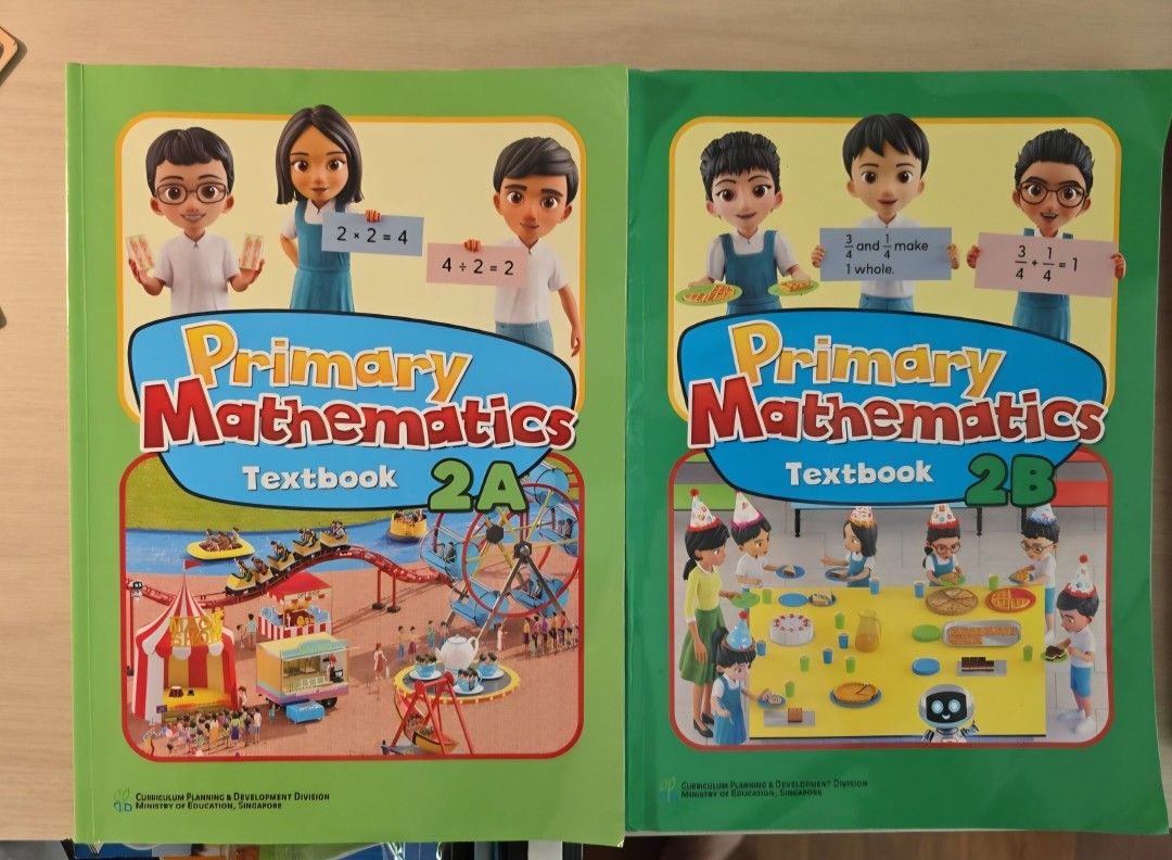 Primary Mathematics Textbook 2A & 2B, Hobbies & Toys, Books & Magazines ...