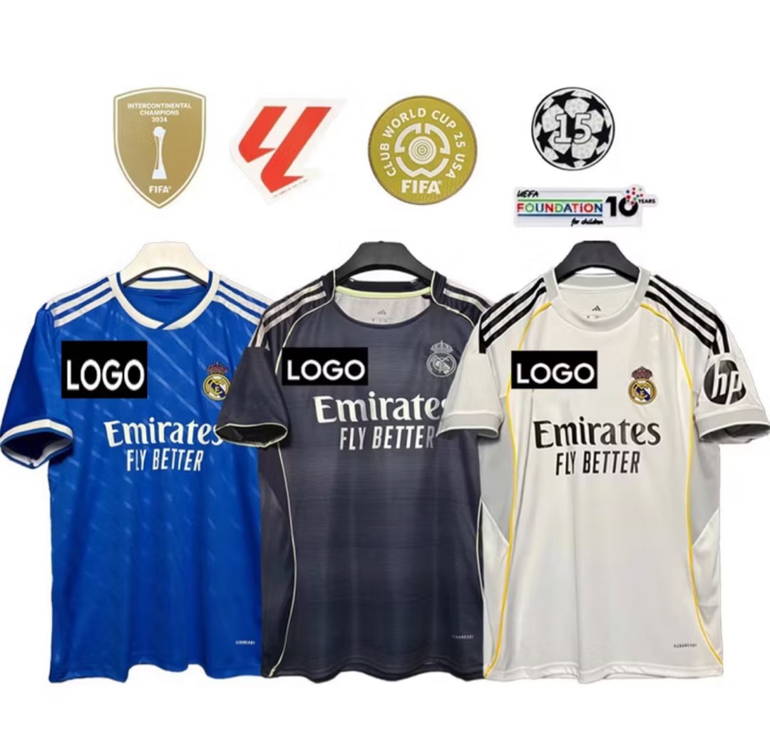 Real Madrid Custom Fan Version Jersey 25/26, Men's Fashion, Activewear ...
