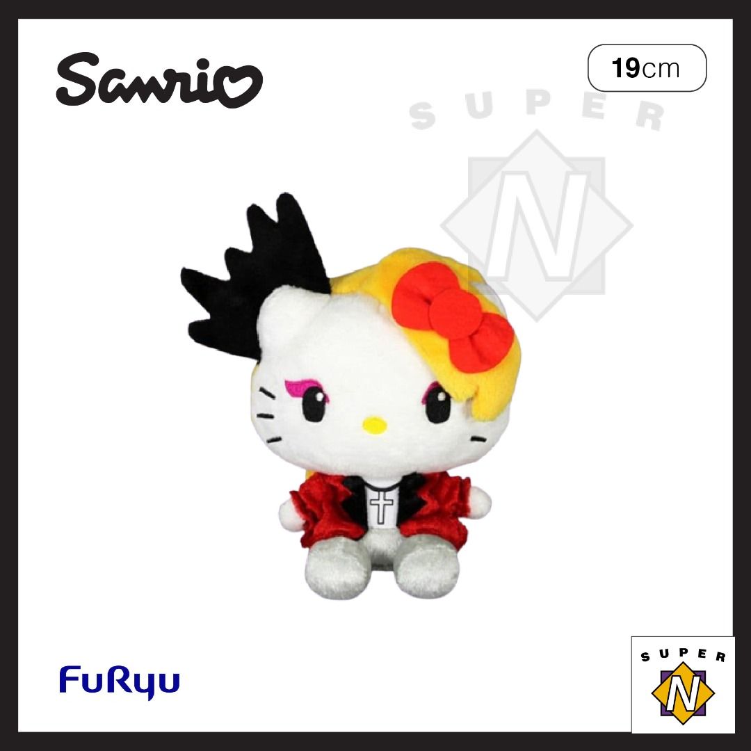 Sanrio Characters - YOSHIKITTY ( YOSHIKI x Hello Kitty ) Sitting Plush ...